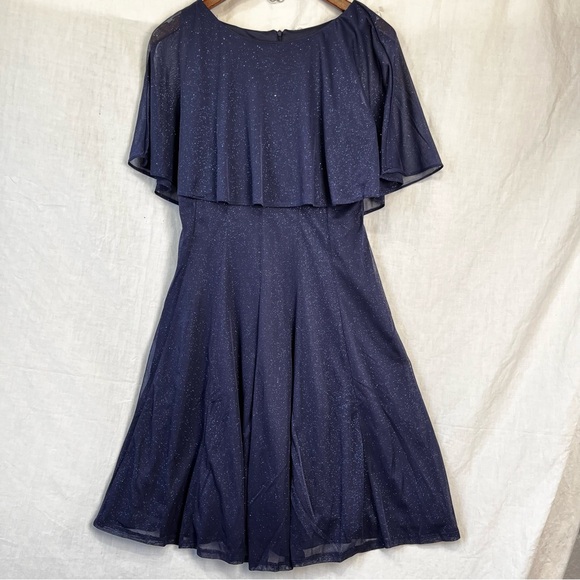 J. Taylor | Dresses | J Taylor Blue Sleeveless Evening Dress Sheer ...